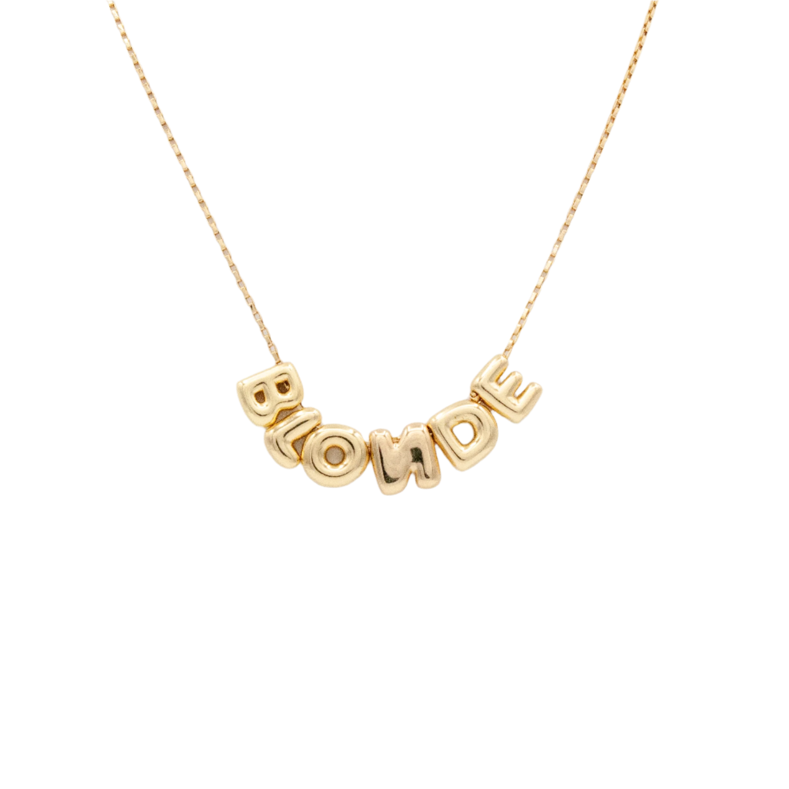 BLONDE Bubble Letter Necklace – bungalowBlonde
